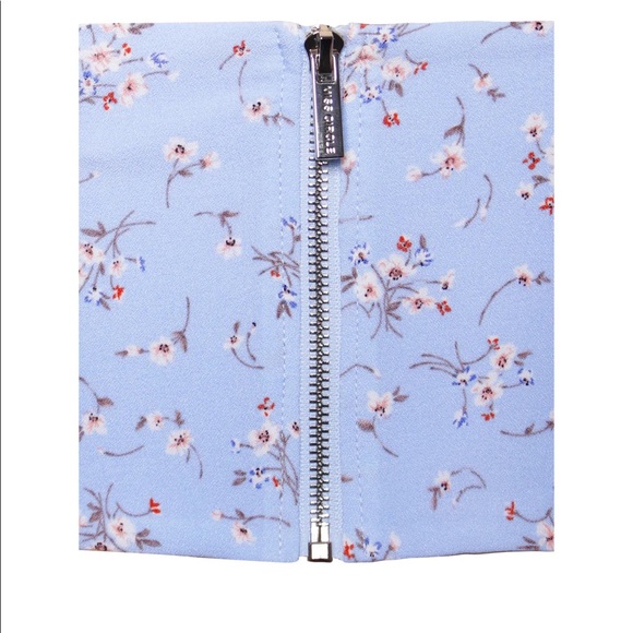 Miss Circle | Tops | Nora Light Blue Flora Corset Top | Poshmark